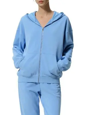 Lilysilk Silkerry™ Seamflow Verge Full-zip Hoodie - Lagoon Blue