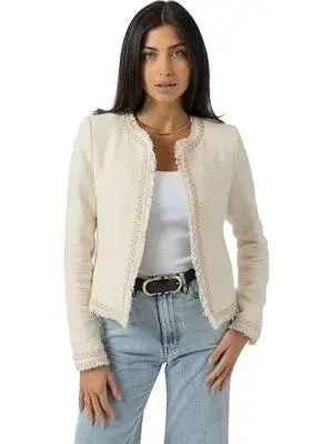 SAINT + SOFIA Rayner Bouclé Jacket Cream