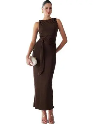BWLDR Arnah Maxi Dress - Chocolate