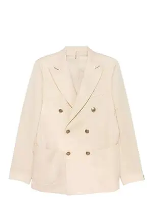 SANTANIELLO Double-breasted Jacket - Neutrals
