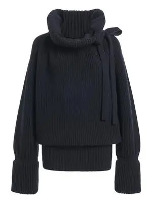 Dries Van Noten Teas Turtleneck Wool Sweater - Black