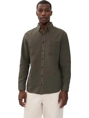 Taylor Stitch The Jack Waffle Shirt - Fatigue Olive