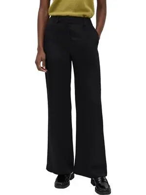 Theory Fluid Base Satin Trousers Black