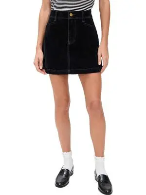 Paige Jannelle Velvet Mini Skirt - Onyx Rich Velvet
