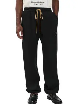 Rhude Baggy Snap Cargo Pants - Black/ White