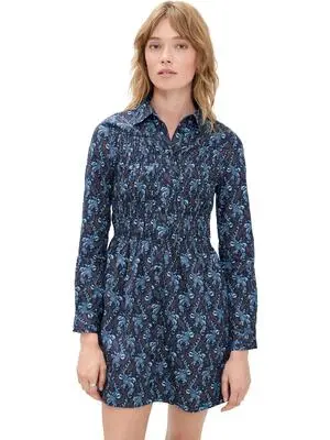 Hill House Home The Mira Mini Dress - Cala Paisley/navy