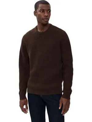 Taylor Stitch Merino Waffle Crew Sweater - Heather Marsh