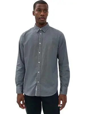 Rag & Bone Tomlin Stretch Dobby Shirt - Skyblu