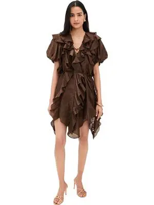Aje Voyager Mini Dress - Chocolate