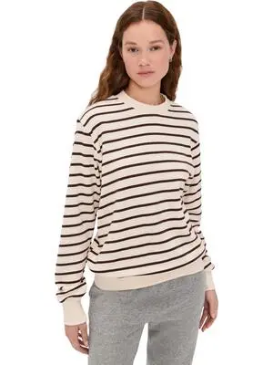 STRUT THIS Striped French Terry Sweatshirt