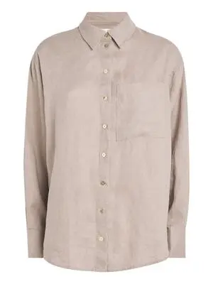 Heidi Klein Linen Zakynthos Beach Shirt - Beige