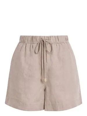 Heidi Klein Linen Zakynthos Drawstring Shorts - Beige