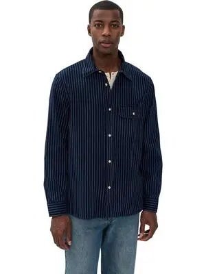 Madewell Indigo-dyed Stripe Work Shirt - Indigo Stripe