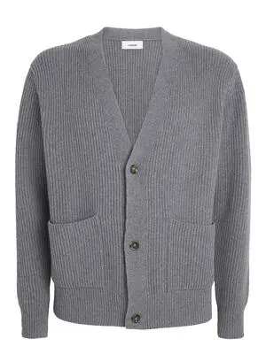 LARDINI Wool-cashmere Cardigan - Grey