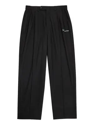 MKI MIYUKI ZOKU Logo Embroidered Straight-leg Trousers - Black