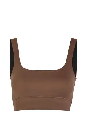 Varley Assure Cori Stretch-jersey Bra Top - Taupe