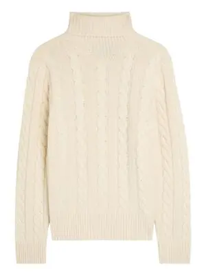 Ralph Lauren Roll-neck Wool And Cashmere-blend Jumper - Cream