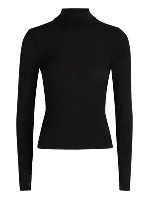 ALICE + OLIVIA Lanie Pointelle Knit Top
