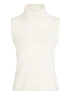 Veronica Beard Mazzy Brushed Cashmere Top - Ivory