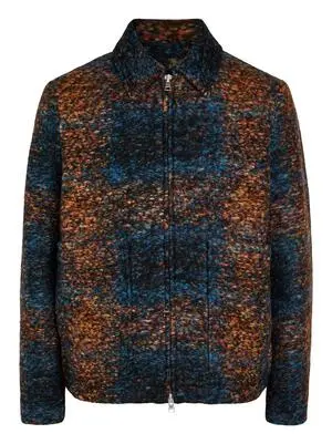 Nn07 Gael Patterned Wool-blend Jacket - Navy