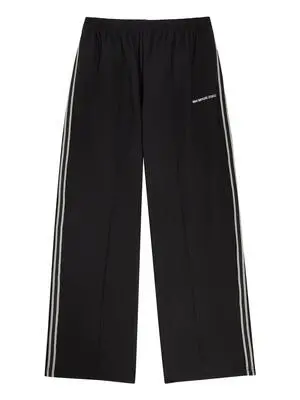 MKI MIYUKI ZOKU Logo-embroidered Straight-leg Jersey Track Pants - Black