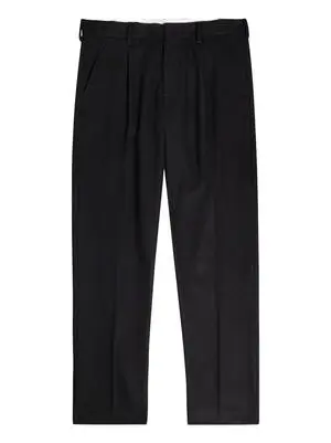 Nn07 Bill Tapered-leg Wool-blend Trousers - Black