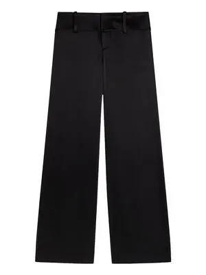 Alice + Olivia Olivia Wide-leg Satin Trousers - BLACK