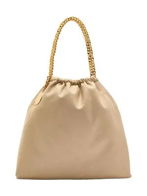 Stella McCartney Falabella Drawstring Faux Suede Tote - Cream