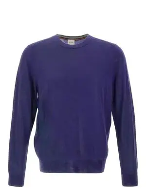 Paul Smith Embroidered Logo Crew-neck Sweater - Purple