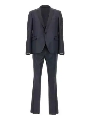 CARLO PIGNATELLI Flap Pocket Three-piece Suit - Blue