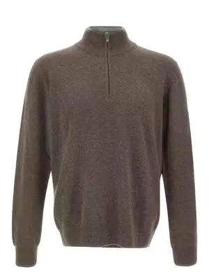 DELLA CIANA Zipped-neck Sweater - Brown