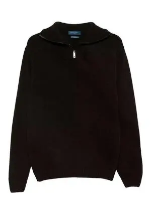 DANIELE FIESOLI Zip-collar Sweater - Brown