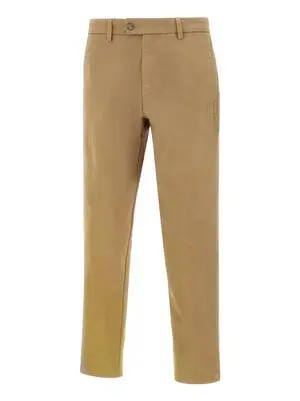 RE-HASH Buttoned Cotton Straight-leg Trousers - Neutrals