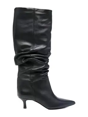 GISEL MOIRE 50mm Morgan Boots - Black