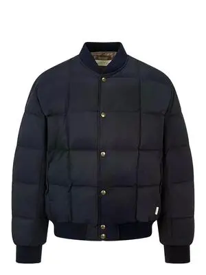 MAN ON THE BOON. Padded Bomber Jacket - Blue