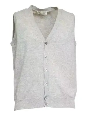 FILIPPO DE LAURENTIIS Buttoned Sleeveless Waistcoat - Grey