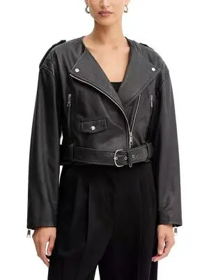 BOSS Zip-fastening Biker Jacket - Black