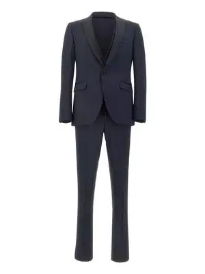 CARLO PIGNATELLI Button Three-piece Suit - Blue