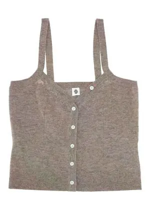 THE GARMENT Buttoned Knit Top - Brown