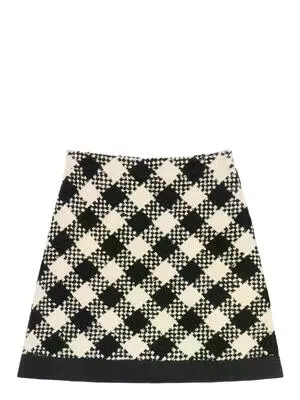 Valentino Garavani Damier Tweed Mini Skirt - Black