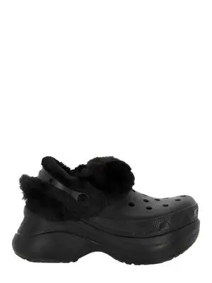 CROCS Bae Textured Lined Platform Slip-on - Black