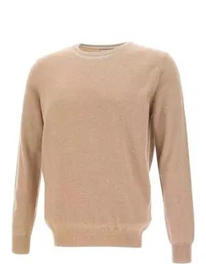 KANGRA Long-sleeved Crew Neck Sweater - Neutrals