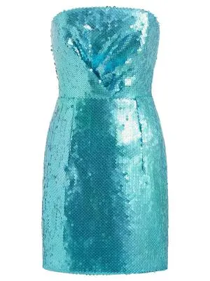 16Arlington Sequin Belted Mini Dress - Blue