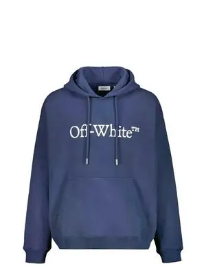 Off-White Logo-print Hoodie - Blue