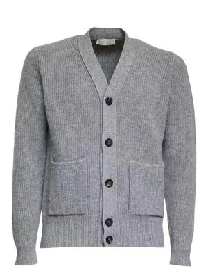 FILIPPO DE LAURENTIIS Ribbed-knit Cardigan - Grey