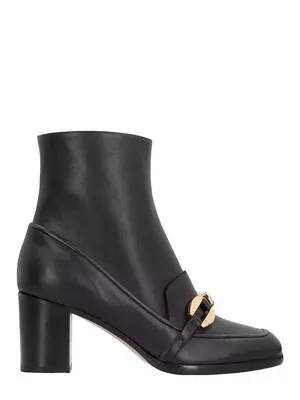 Alberta Ferretti Chain-detail Ankle Boots - Black