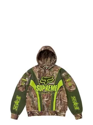 Supreme X Fox Racing® Zip-front Hoodie - Brown