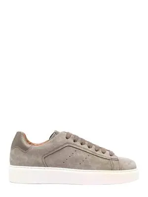 DOUCAL'S Perforated Leather Trainers - Grey