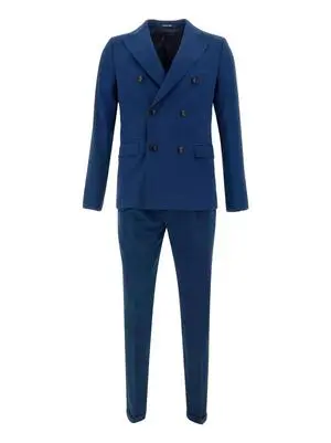 MARCHESANI King Peak-lapels Double-breasted Suit - Blue