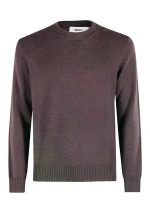 Altea Ribbed Crew Neck Sweater - Brown